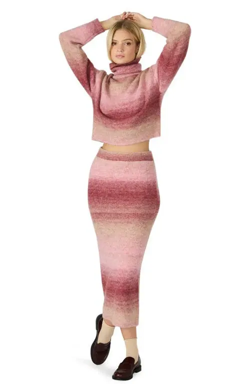 Steve Madden Ombré Striped Knit Pencil Skirt