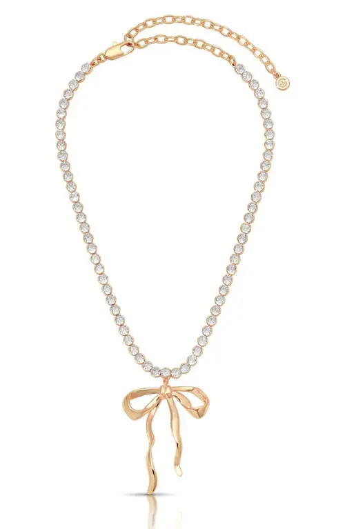 Ettika Bow Organica Pendant Tennis Necklace