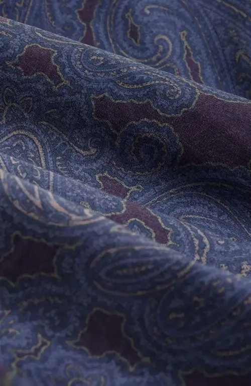 Bugatchi Axel Shaped Fit Paisley Stretch Button-up Shirt - Eggplant