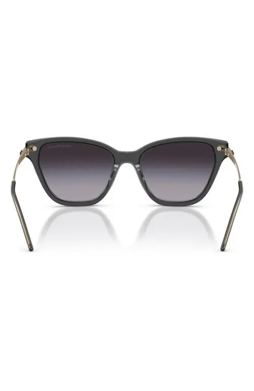 Emporio Armani 54mm Cat Eye Sunglasses - Opal Black/grey Gradient