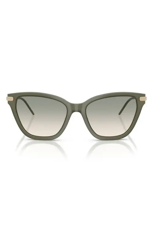 Emporio Armani 54mm Cat Eye Sunglasses - Opal Green/brown/green