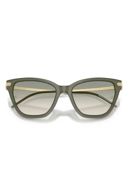 Emporio Armani 54mm Cat Eye Sunglasses - Opal Green/brown/green
