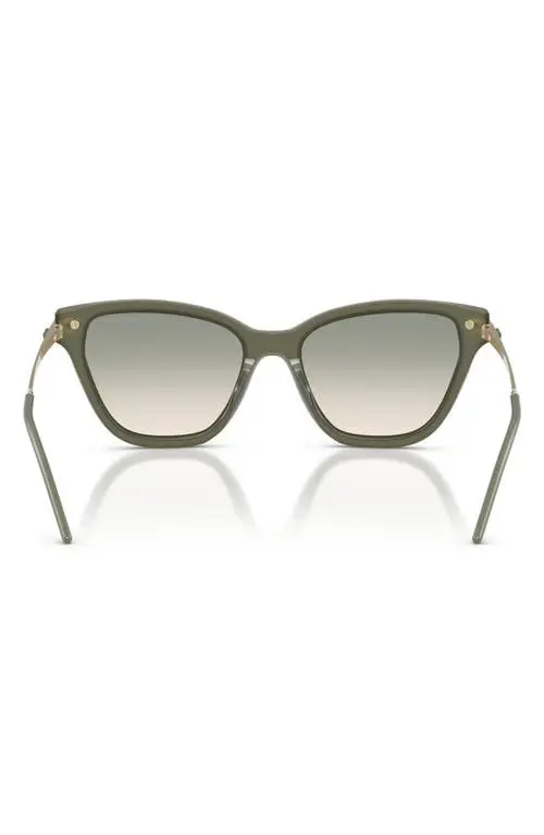 Emporio Armani 54mm Cat Eye Sunglasses - Opal Green/brown/green
