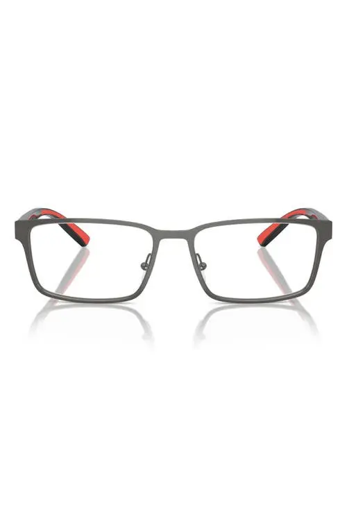 SCUDERIA FERRARI 56mm Rectangle Eyeglasses - Dark Gunmetal/demo Lens