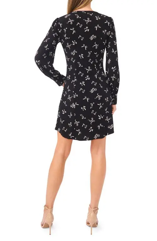CECE DUPRAZ Shirred Print Button-up Dress