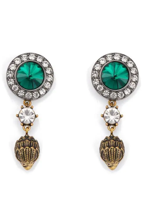 Kurt Geiger Octavia Eagle Drop Earrings - Green