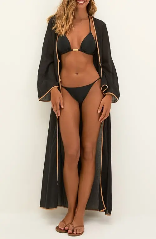 VIX PAULA HERMANNY Peony Long Cover-up - Black