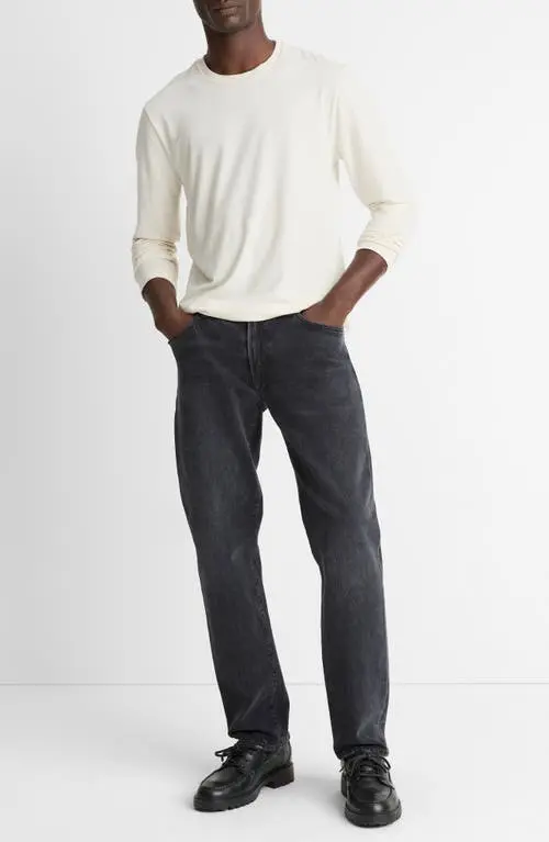 Vince Long Sleeve Cotton & Modal Blend T-shirt - Bone