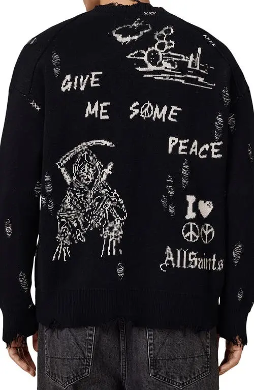 ALLSAINTS Caledon Jacquard Knit Cardigan
