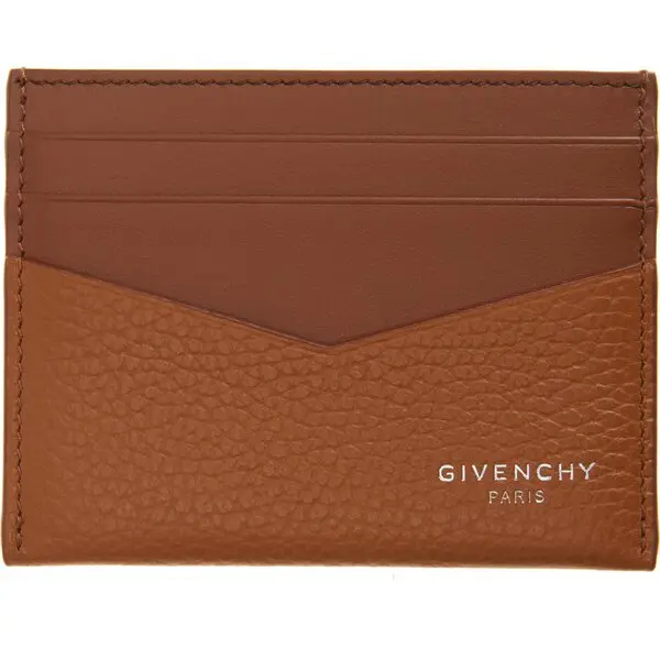 Givenchy Tonal Colorblock Leather Card Holder - Hazel