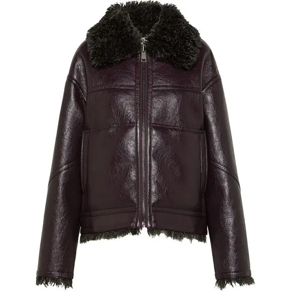 OOF WEAR Faux Shearling & Faux Leather Reversible Jacket
