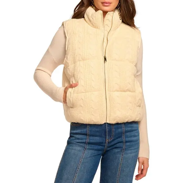 Ramy Brook Cable Knit Zip-up Vest