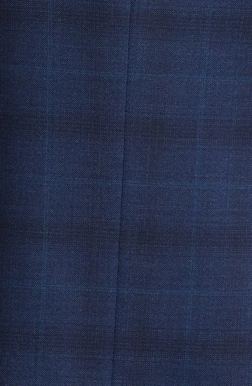 Canali Siena Regular Fit Ombré Check Super 130s Wool Sport Coat - Navy