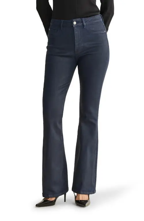 Warp + Weft Nao Coated High-waist Bootcut Jeans