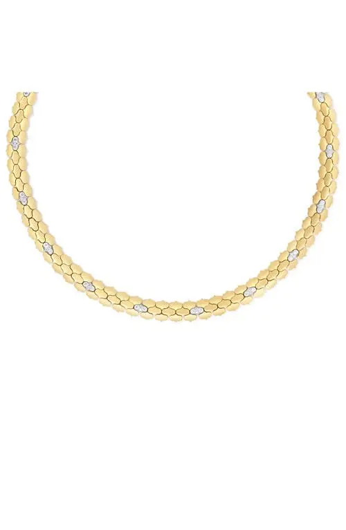 Roberto Coin Cobra Diamond Collar Necklace In 18k Gold - Yellow