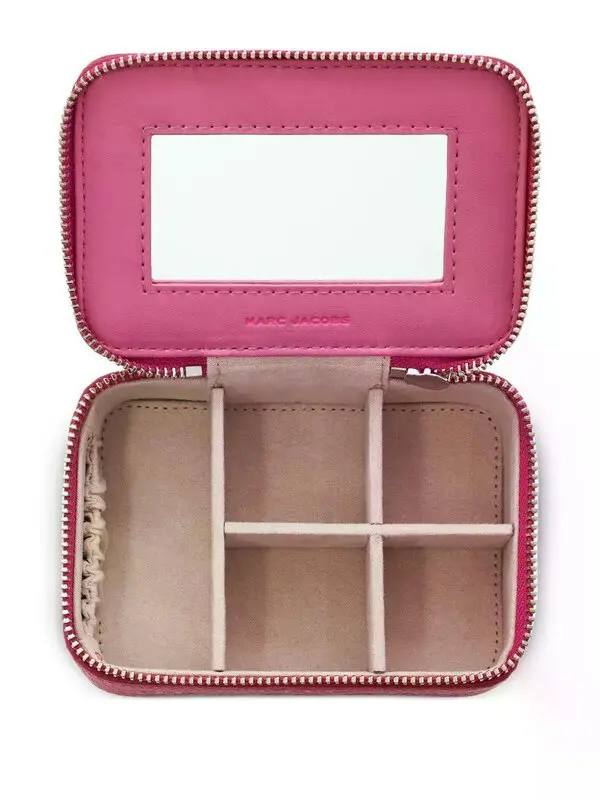 Marc Jacobs The Jewel Zip Leather Jewellery Box - Pink