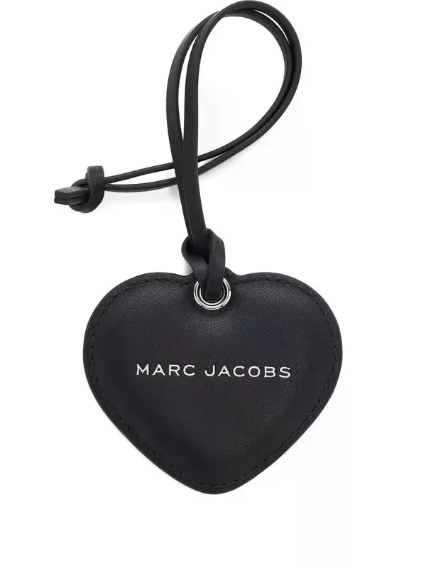 Marc Jacobs Heart Mirror Leather Bag Charm - Black