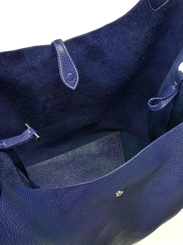 Polo Ralph Lauren Calf Leather Tote Bag - Blue