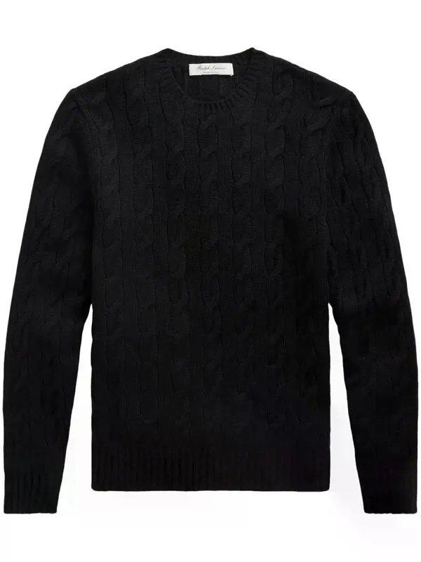 Ralph Lauren Purple Label Cable-knit Cashmere Jumper - Black