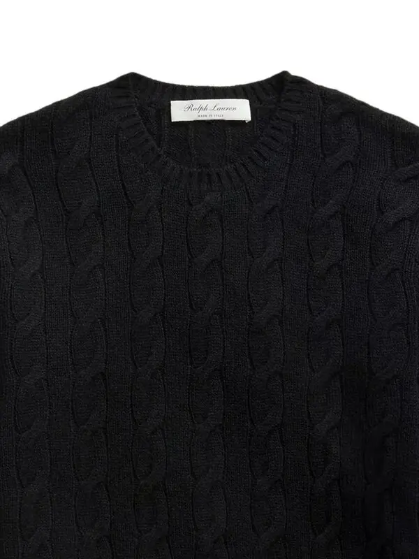 Ralph Lauren Purple Label Cable-knit Cashmere Jumper - Black