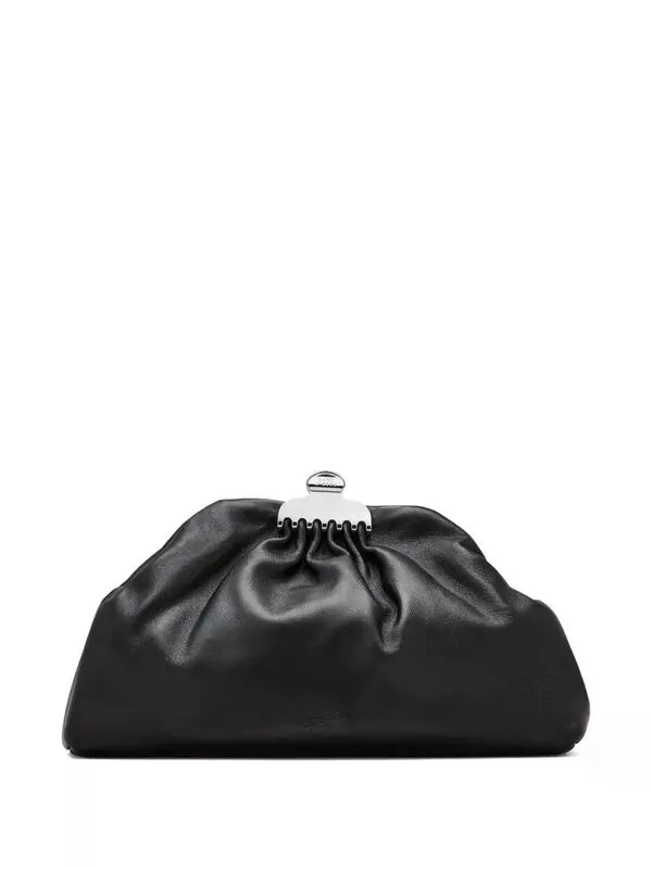 Marc Jacobs Claw Clip Leather Clutch - Black