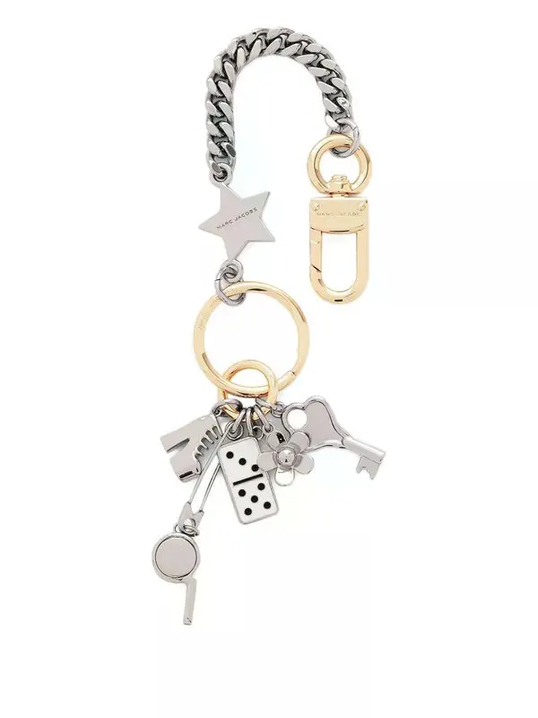 Marc Jacobs The Metal Safety Pin Cluster Charm Chain - Neutrals