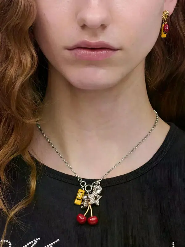 Marc Jacobs Charm-cluster Trinket Necklace - Silver