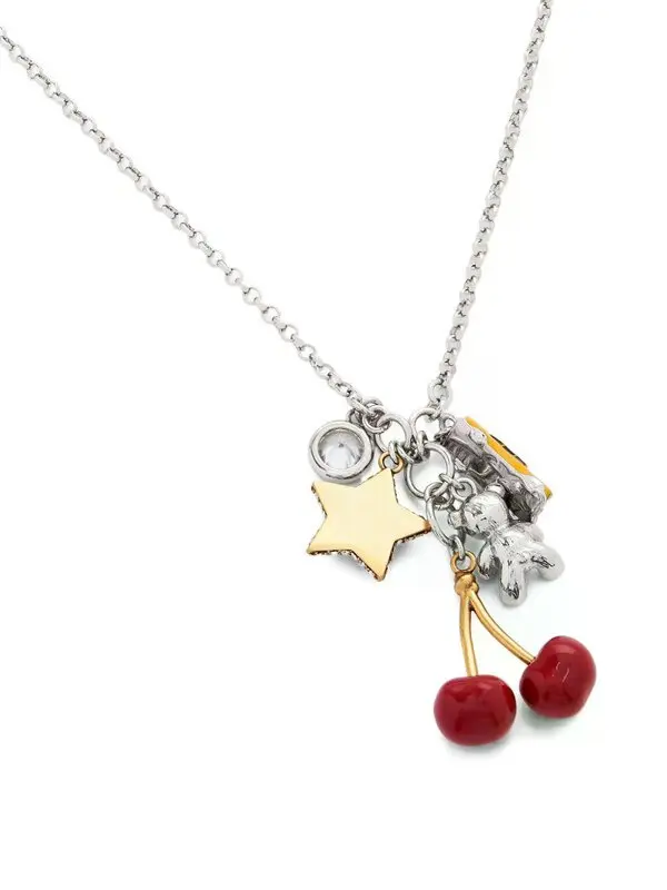 Marc Jacobs Charm-cluster Trinket Necklace - Silver