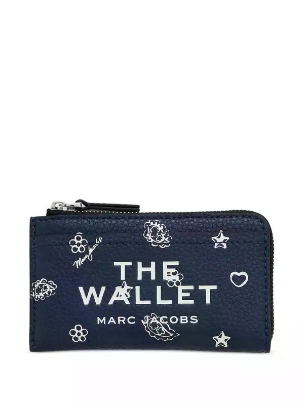 Marc Jacobs Bandana Leather Zip Wallet - Blue