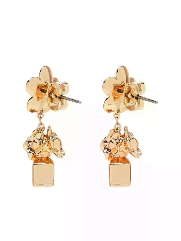Marc Jacobs Flower Fragrance Drop Earrings - Gold