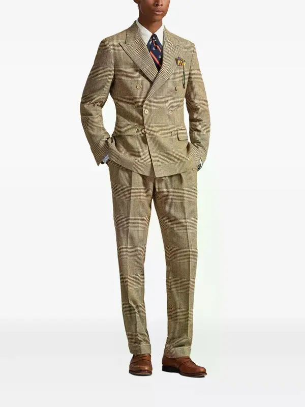 Polo Ralph Lauren Plaid Pleated Trousers - Neutrals