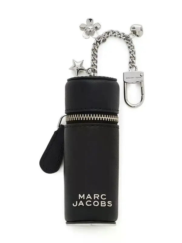 Marc Jacobs The Lipstick Case Zip Leather Bag Charm - Black