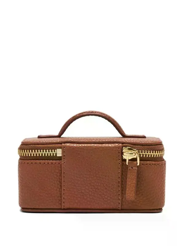 Marc Jacobs The Jewel Zip Leather Jewellery Box - Brown