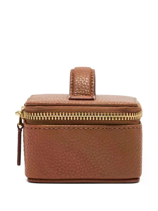 Marc Jacobs The Jewel Zip Leather Jewellery Box - Brown
