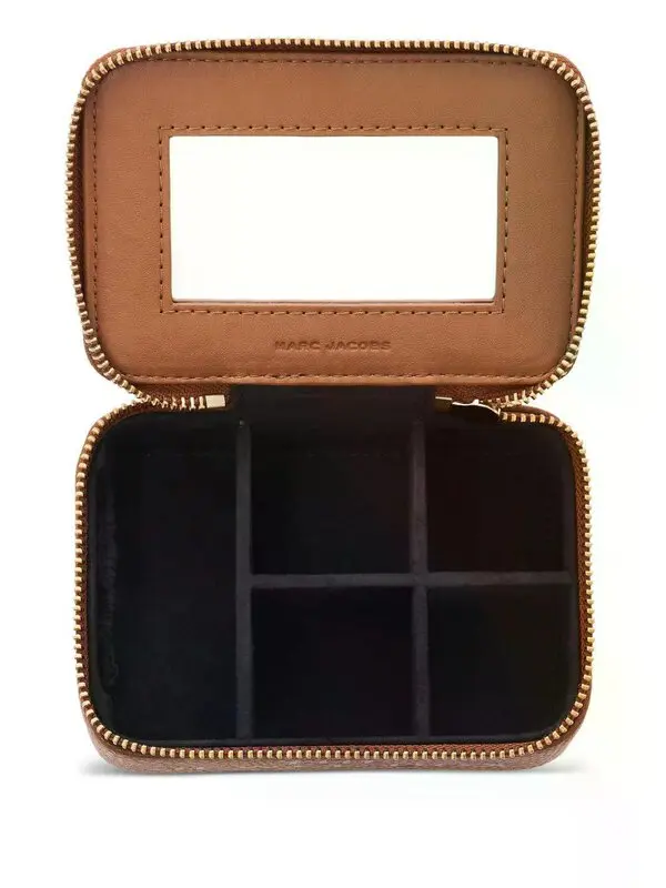 Marc Jacobs The Jewel Zip Leather Jewellery Box - Brown