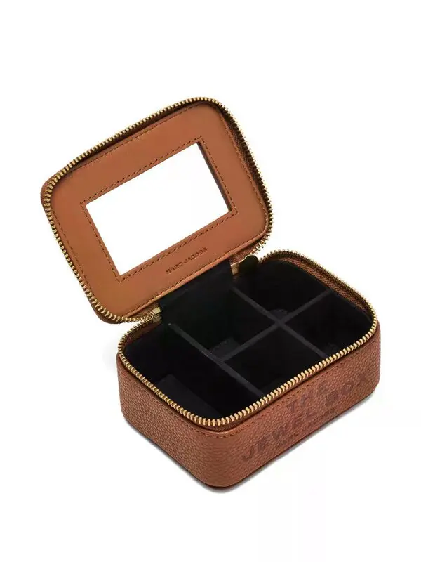 Marc Jacobs The Jewel Zip Leather Jewellery Box - Brown