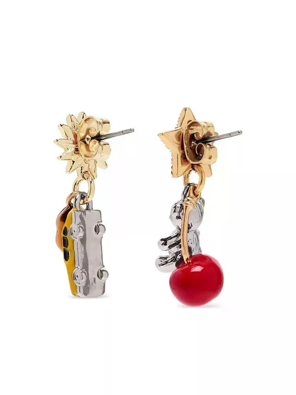 Marc Jacobs Trinket Charm Cluster Earrings - Gold