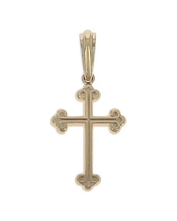 KING BABY STUDIO 10k Yellow Traditional Cross Pendant - Gold
