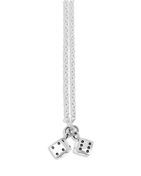 KING BABY STUDIO Sterling Dice Pendant Necklace - Silver