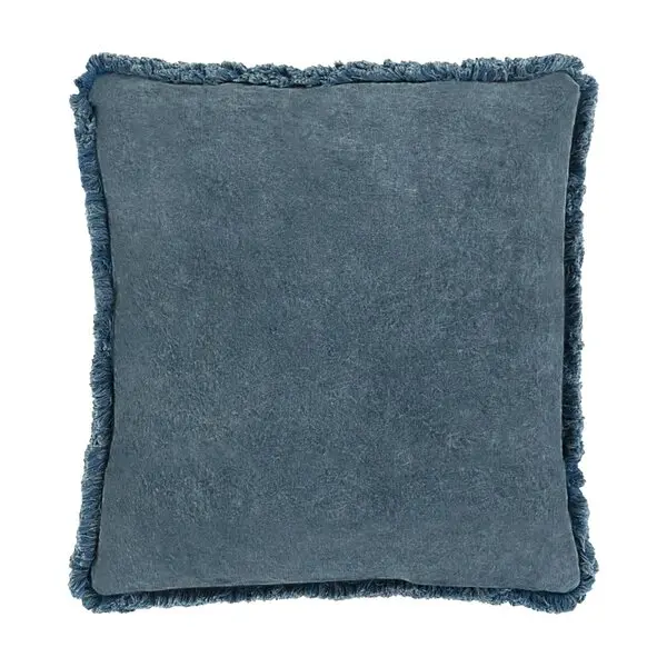 SURYA Washed Cotton Velvet Decorative Pillow - Teal