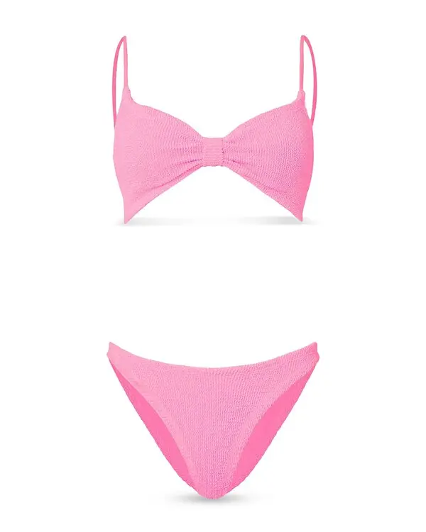 Hunza G Alicia Textured Bikini - Bubblegum