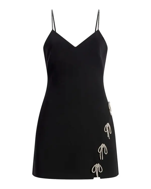 Cinq  Sept Corded Rhinestone Dress - Black