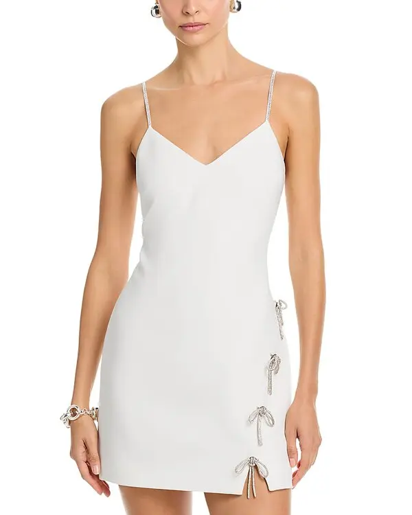 Cinq À Sept Corded Rhinestone Mini Dress - Ivory