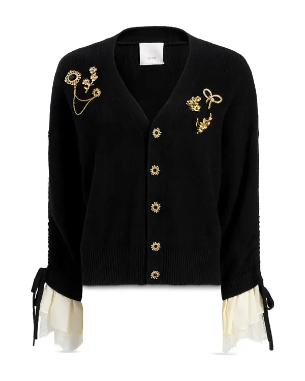 Cinq À Sept Atlas Embellished Cardigan