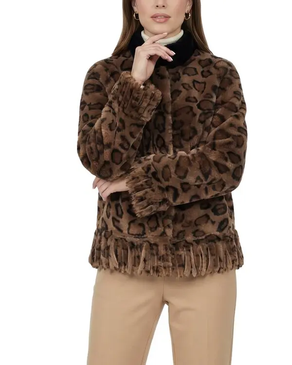 Gorski Shearling Lamb Jacket With Fringe