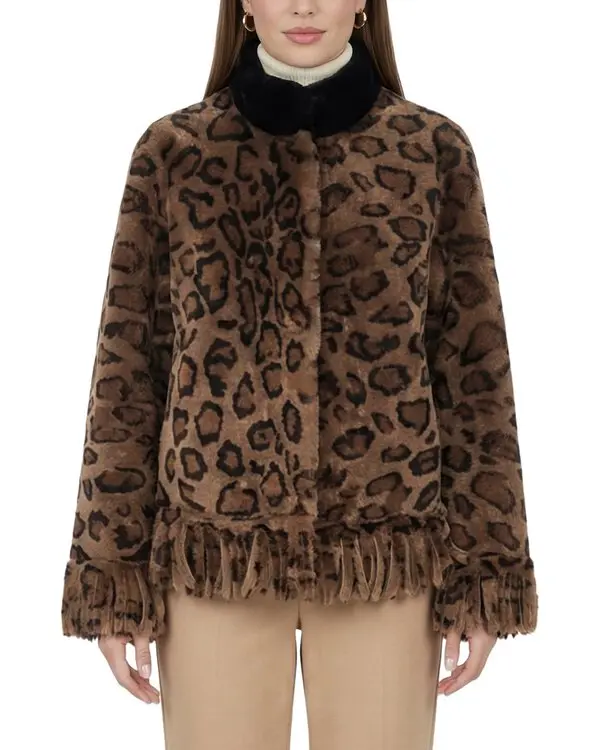 Gorski Shearling Lamb Jacket With Fringe
