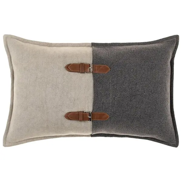 LIVABLISS Surya Branson Lumbar Pillow - Medium Gray/brown