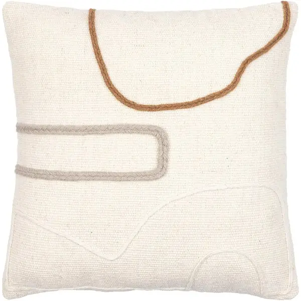 SURYA Philip Decorative Pillow - Cream/gray