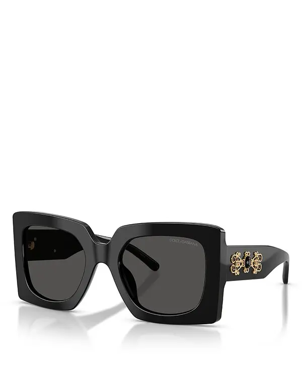 Dolce & Gabbana Square Sunglasses, 54mm - Black