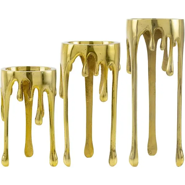 SURYA Castellana Candleholder, Set Of 3 - Brass